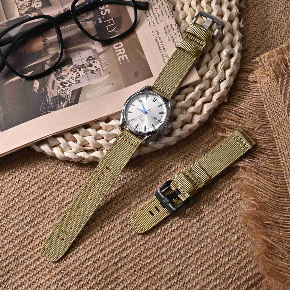 ANNEFIT Weave Nylon Watchband 18mm 19mm 20mm 22mm 24mm,Quick Release ...