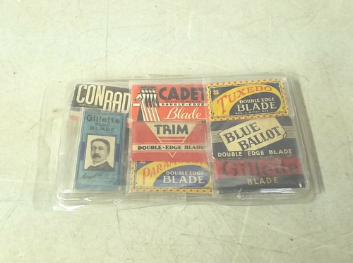 Razor Blade Collection With Original Wrappers 8 Count Gillette Cadet ...