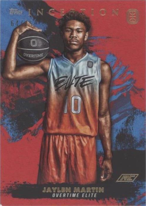 2021-22 Topps Inception OTE Overtime Elite - Jaylen Martin #47 Red /75 ...
