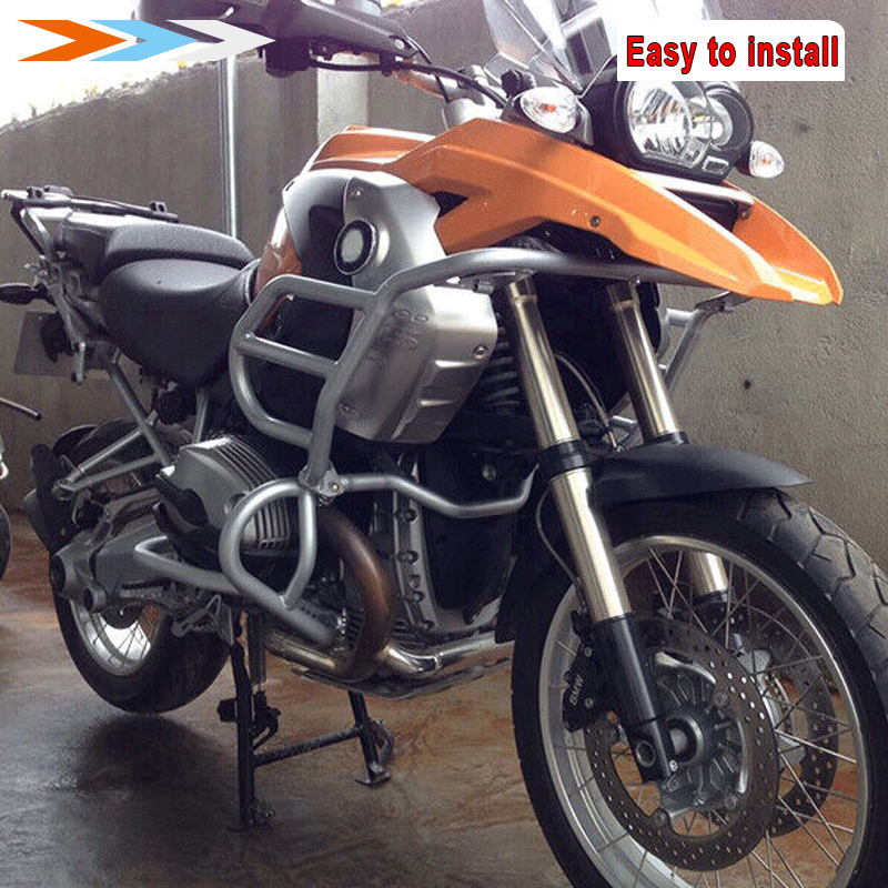 Black Crash Bars Highway Engine Guard Protector Set For BMW R1200GS ...