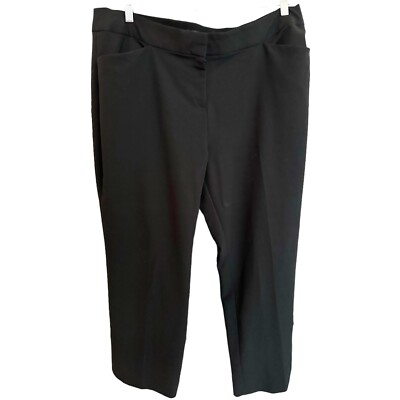 WORTHINGTON WOMAN Black Pants Career Size 16W Slash Pockets Perfect ...