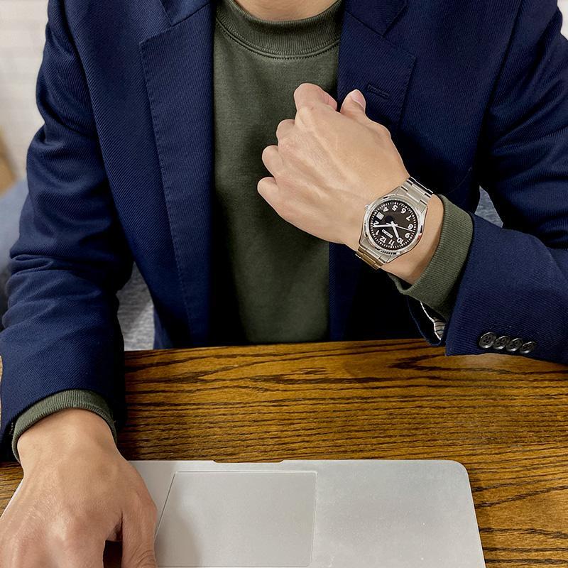 SEIKO Selection SBPX155 Men's Watch Black Silver Analog S Series Solar ...