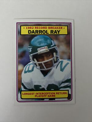 1983 Topps Football Darrol Ray New York Jets Card #7 | eBay