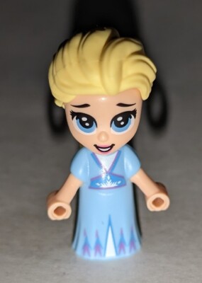 LEGO DISNEY FROZEN MICRODOLL PRINCESS ELSA BRIGHT LIGHT BLUE DRESS ...