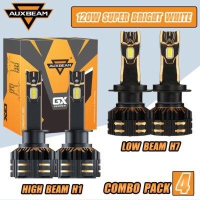 AUXBEAM 120W H1 H7 LED Headlights W/Decoders for Chevrolet Optra 2004 ...