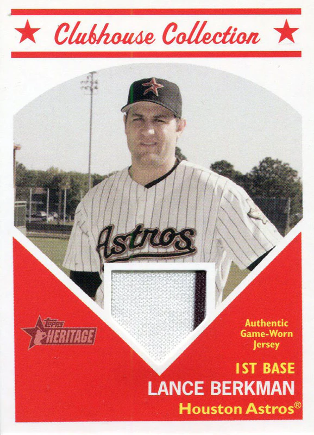 Lance Berkman Unsigned 2008 Topps Heritage Jersey Card | eBay