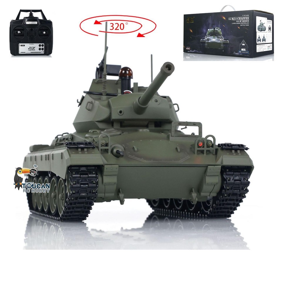 Tongde 1/16 M24 Chaffee RC Light Tank Electric 320° Toys Infrared ...