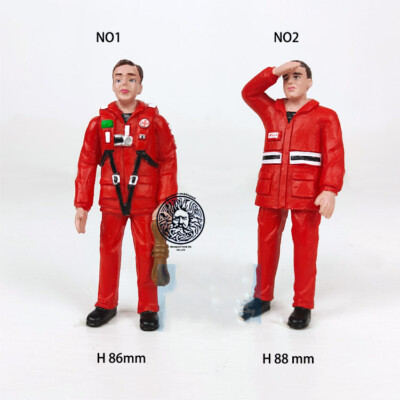 Scale 1:20 SAR Rescue Boat Figure Resin Figure RC Boat Fittings -2 PCS ...