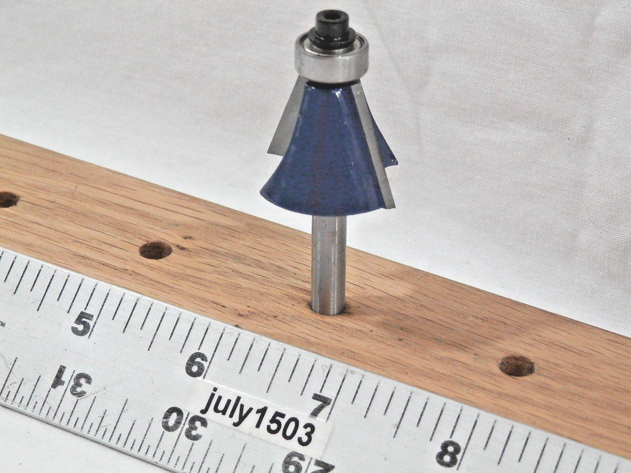 (1) NEW 22.5° Chamfer Bevel Trim 1-1/8OD Carbide Tip Router Bit 1/2 ...