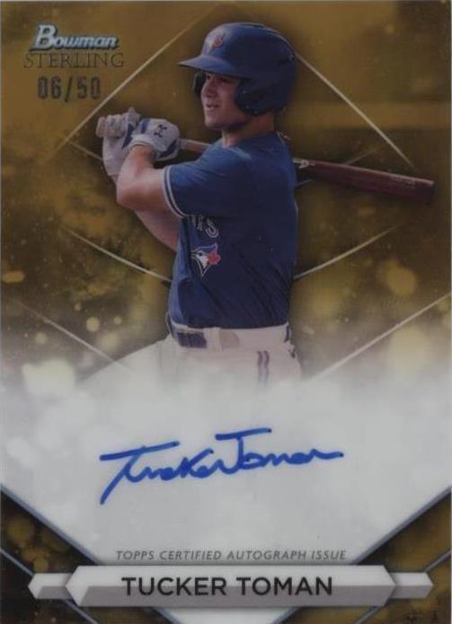 2023 Bowman Sterling - Prospect Autographs Tucker Toman #PA-TT Gold ...