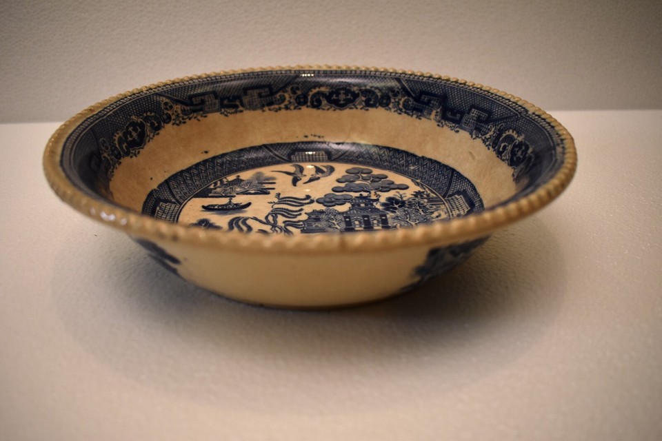 Antique Staffordshire Blue Willow Pattern Bowl Circa 19th Century ...