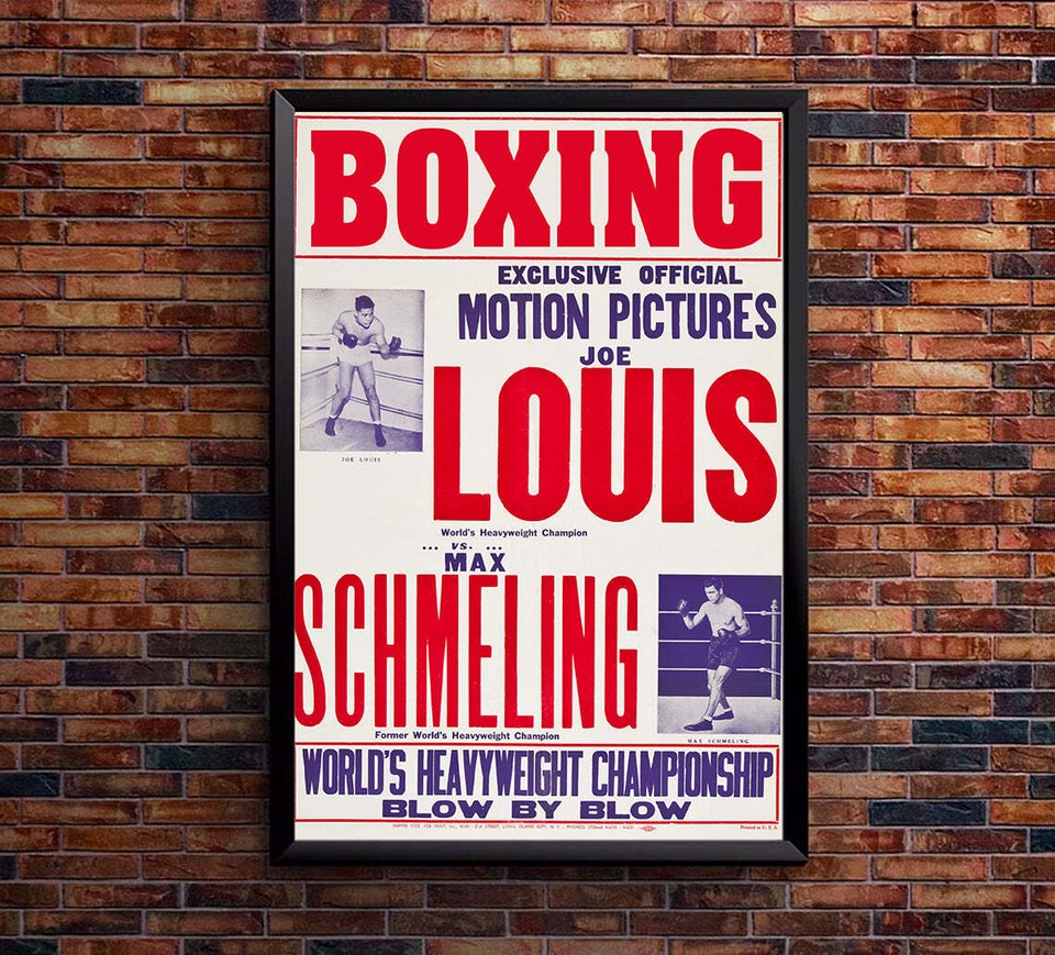 Joe Louis vs Max Schmeling - 1983 - Vintage Boxing Poster | eBay