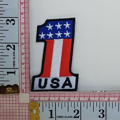 American USA Number 1 Flag Patch Badge Crest G1 | eBay