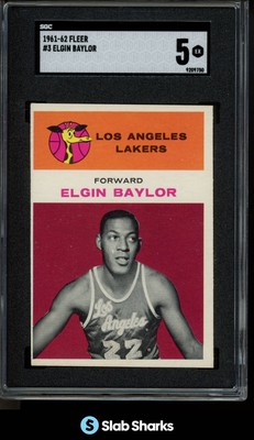 1961 FLEER #3 ELGIN BAYLOR RC ROOKIE SGC 5 | eBay