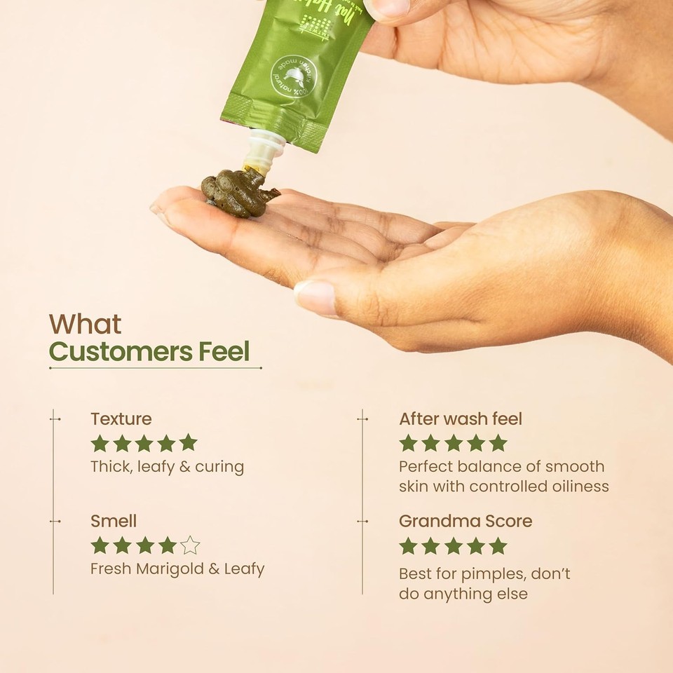 Nat Habit Neem Powder Face Mask for Oily Skin, Ajwain Ksheer Lepa- 40g ...