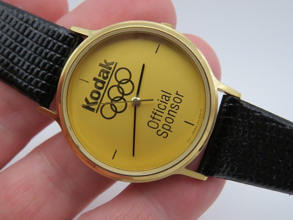 Vintage quartz wrist watch KODAK Official Sponsor Olympic running | eBay