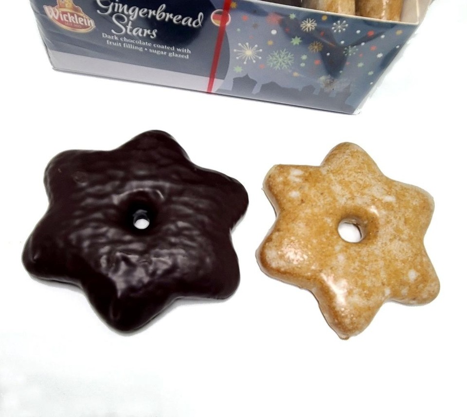 Wicklein Gingerbread Lebkuchen 2 Assorted STARS w Fruit Filled 6.17 Oz ...