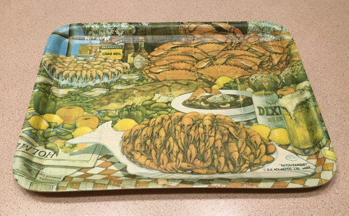 VINTAGE 1983 D.H. HOLMES RARE SERVING TRAY DIXIE BEER TABASCO OLD NEW ...