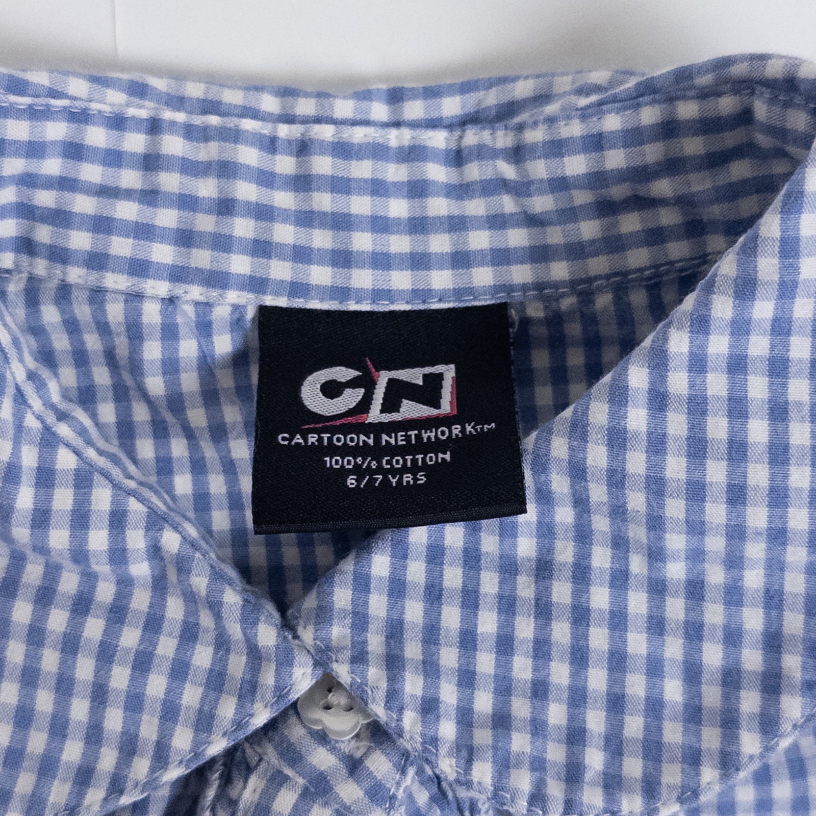 Vintage Cartoon Network Y2K Powerpuff Girls Gingham Blouse Blue Girls 6 ...