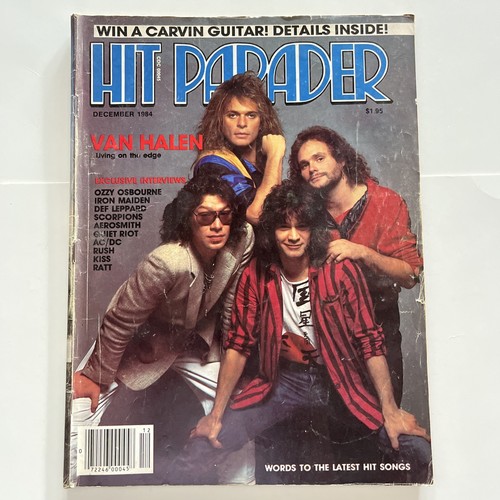 ORIGINAL HIT PARADER MAGAZINE, December, 1984; Featuring Van Halen, No ...