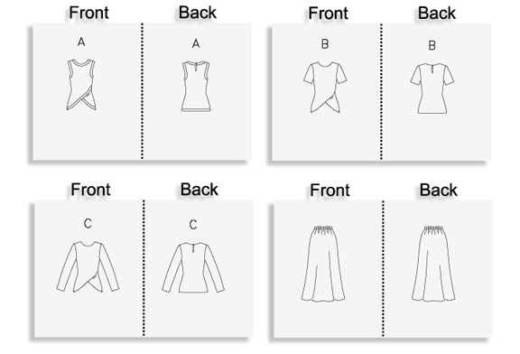 Evening Top Skirt Pattern 8/10/12 Butterick 4125 OOP | eBay