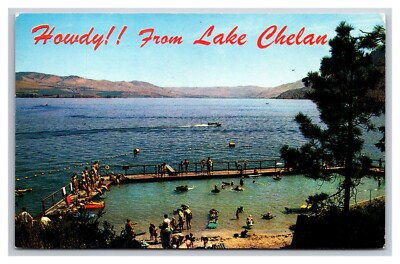 Howdy From Lake Chelan Washington WA Chrome Postcard U31 | eBay Australia