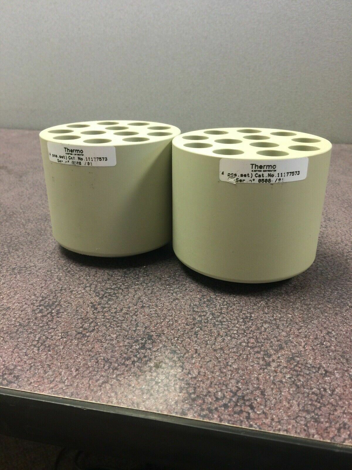 2 Set Thermo 11177573 Rotor Bucket Inserts - 12x15ml Slot Centrifuge ...