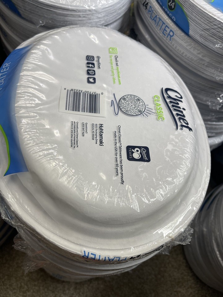 Chinet Platters Classic Heavy Duty Cut Resistant 24 Count Party ...