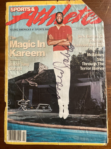 Kareem Abdul Jabbar Signed Autograph Signature Vintage Cover Sports ...