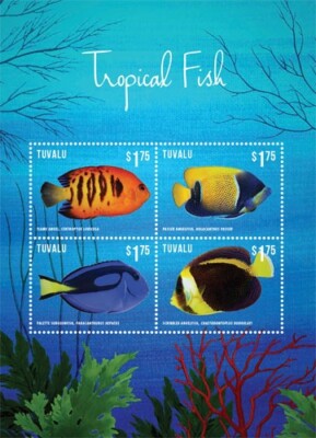 Tuvalu 2015 - Marine Life, Fish - Sheet of 4 Stamps - MNH | eBay