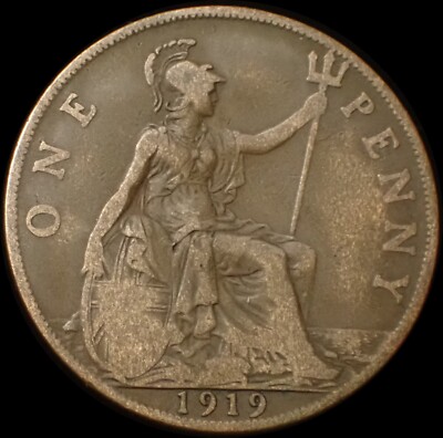 UK One Penny 1919 George V Bronze Coin WCA 9907 | eBay UK