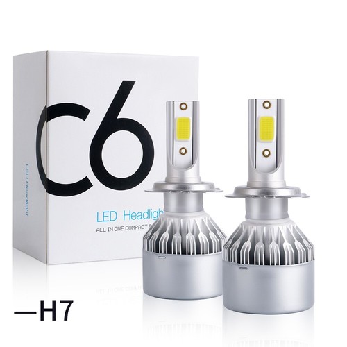 2X LED Headlights Kit H7 Bulbs High Low Beam White Super Bright C6 Auto ...