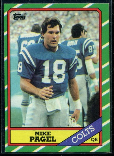 1986 Topps Football Mike Pagel #315 Indianapolis Colts | eBay