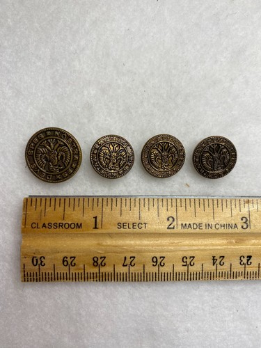 #303 Vintage Hessian Soldier metal buttons Es Devs Spes Nostra eagle ...