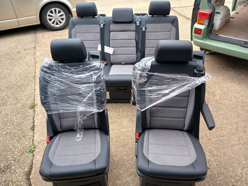 VW Caravelle transporter T5 T6 rear seats singles - bench bed leather ...