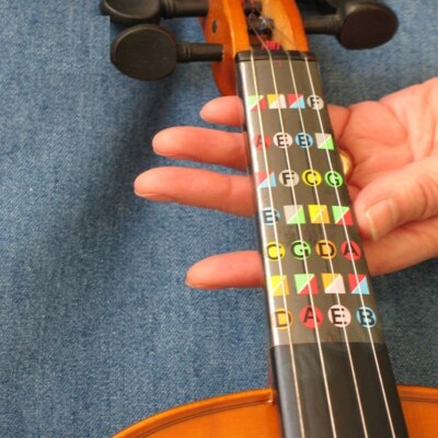 Violin Beginner Learning Tools 4/4Fretboard Chord Note Sticker Labels ...