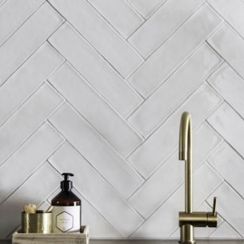 Full Tile Sample: Cottage Matt White Rustic Bathroom Kitchen Wall Tiles ...