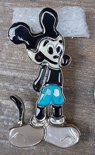 Zuni Indian Andrea Shirley Mickey Mouse Pendant Pin/Brooch Sterling ...