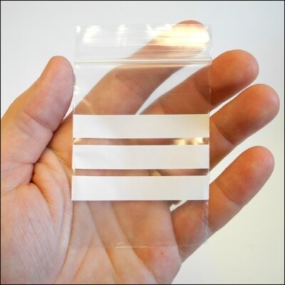 100 Snap Bags Grip Seal Resealable POLY Plastic Baggies 2.25" x 3.00 ...