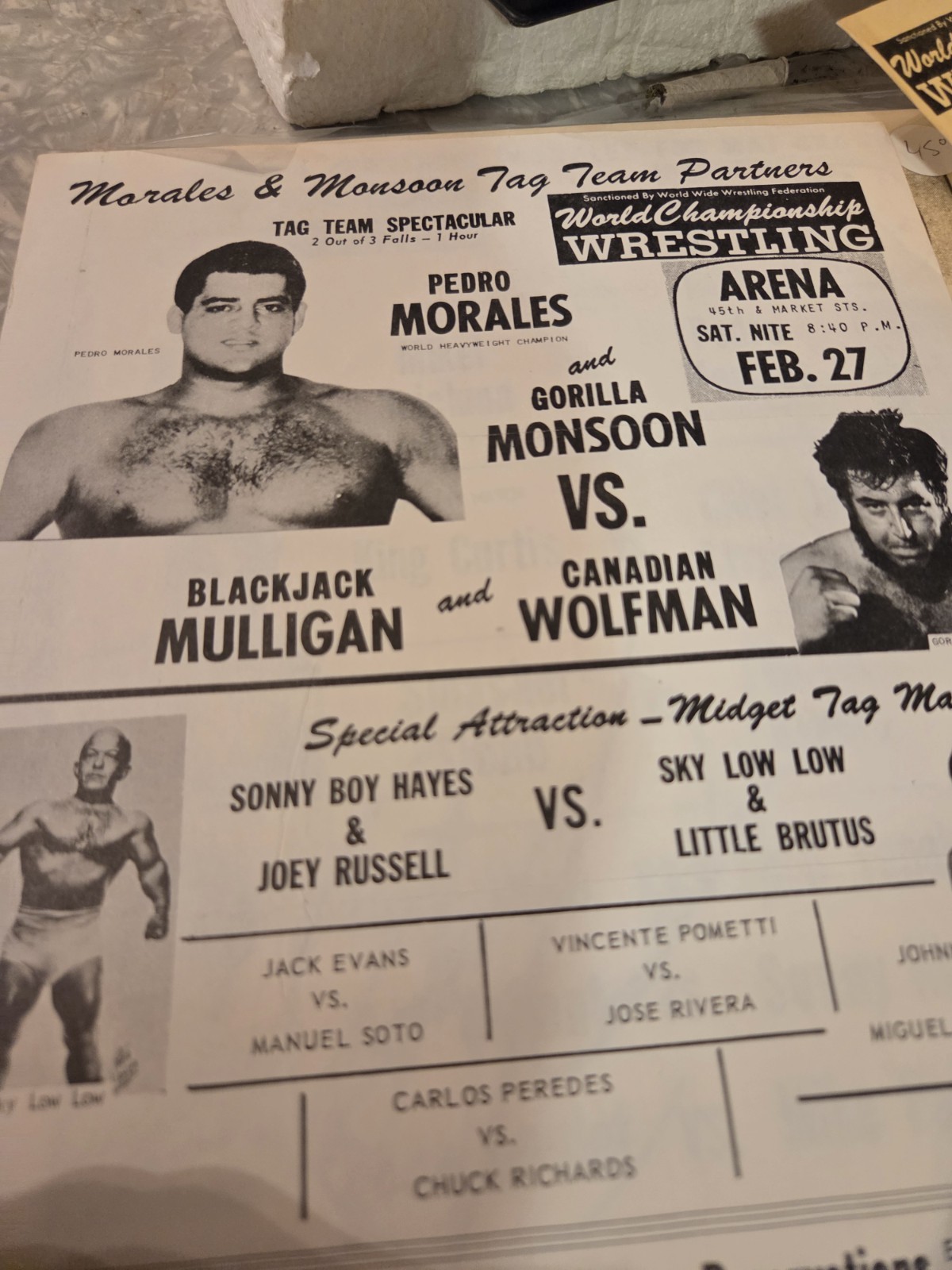 W w Wf Vjntage philadelphia arena wrestling poster Flyer | eBay