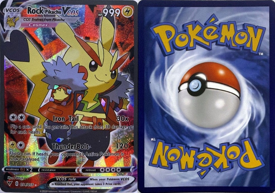 Rock Pikachu V Frank's Cosplay Pokemon TCG YWGS Custom Fan Art Holo ...