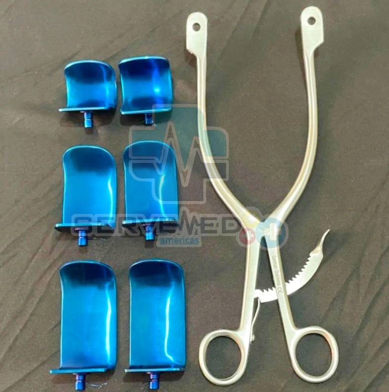 Cloward Self Retaining Retractor w Blunt Lateral Blades Set 6 pcs OR ...