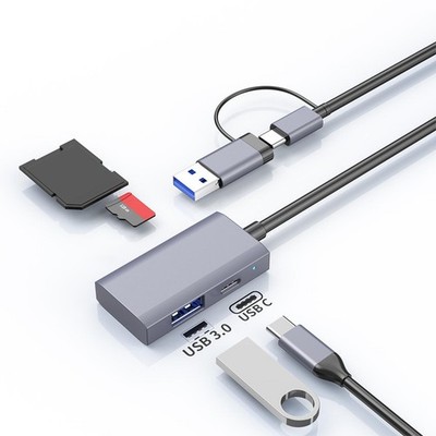 4 in 1 Card Reader Aluminum Alloy Multifunctional Easy to Use Plug and ...