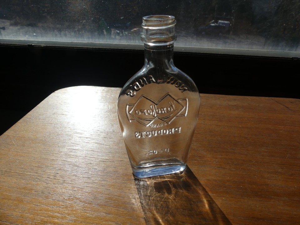 Vintage Nowland's Products Bottle Flask Shaped 1 1/2 oz. | eBay