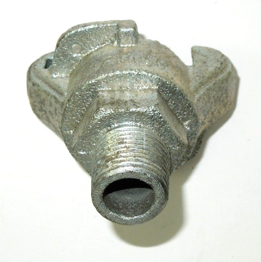 1/4" Male NPT Universal Crowfoot Coupling Chicago Fitting Plated Iron ...