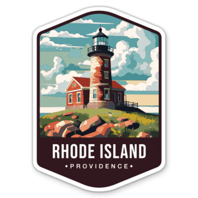 Rhode Island State Badge Travel Vinyl Sticker - for Phone Car Laptop | eBay