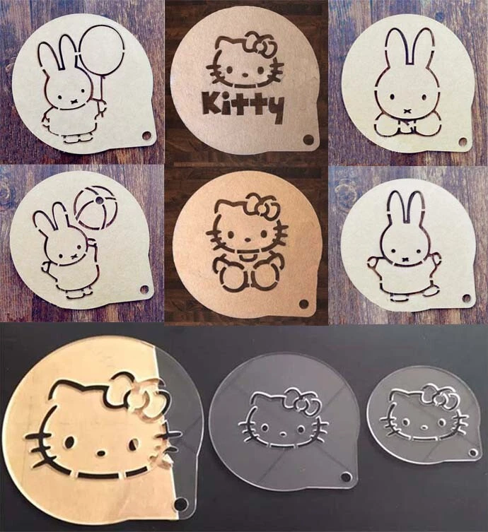 Hello Kitty Face Stencil