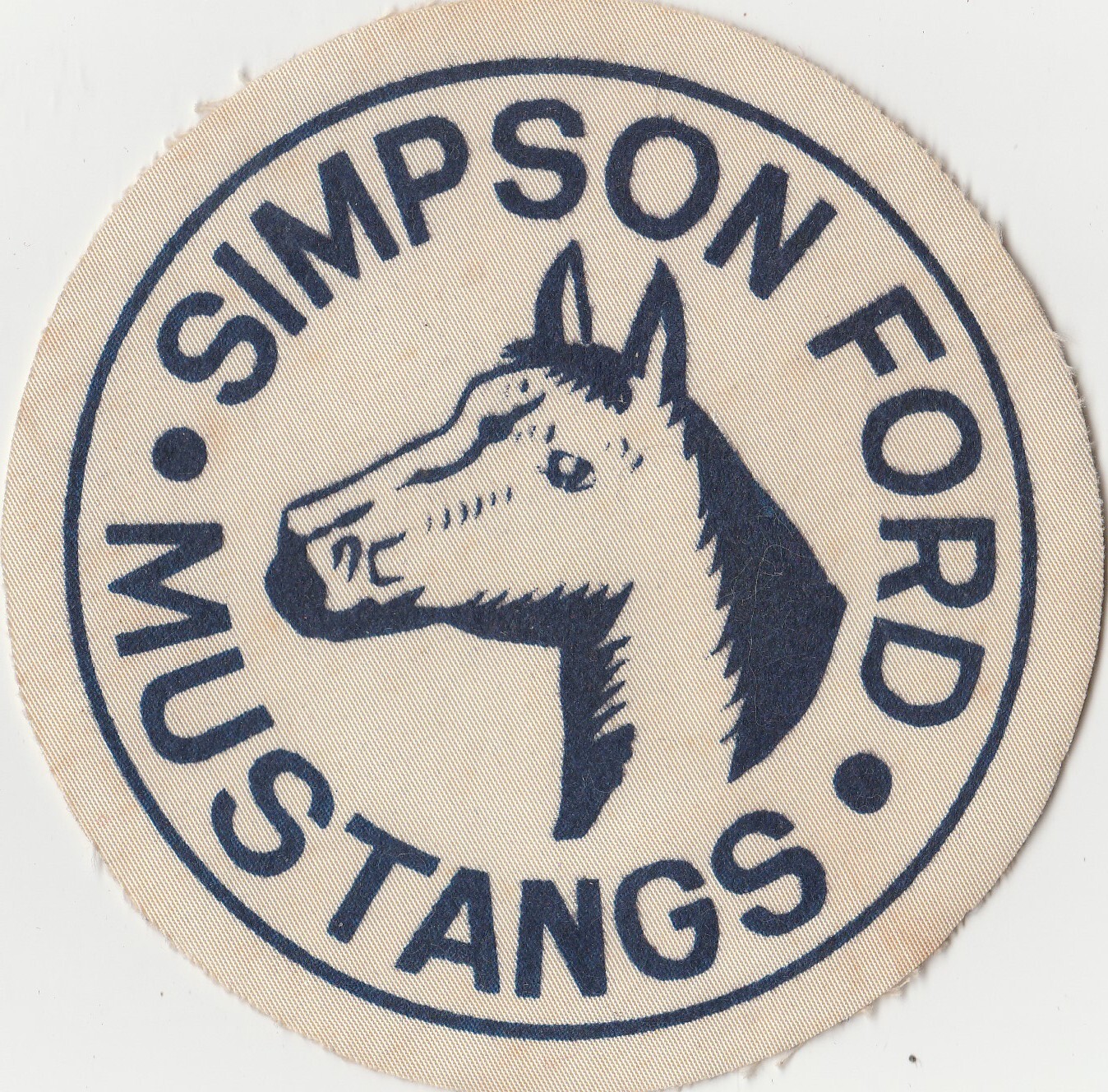 SIMPSON FORD DEALERSHIP MUSTANGS PATCH HAT JACKET HORSE | eBay