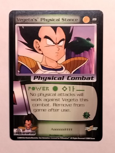 DBZ Dragon Ball Z CCG TCG Vegeta's Physical Stance 28 Unlimited Near Mint | eBay