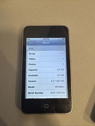 Apple iPod Touch 2nd Generation 8GB Working (Ok Battery, Faulty Volume Down) | eBay